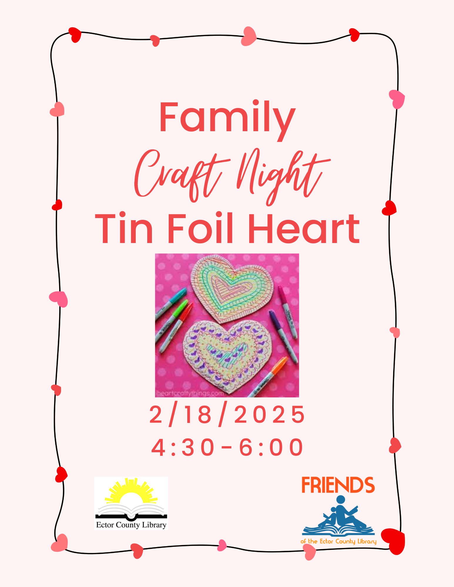 2-18-25 Family Craft Night | Ector County Library